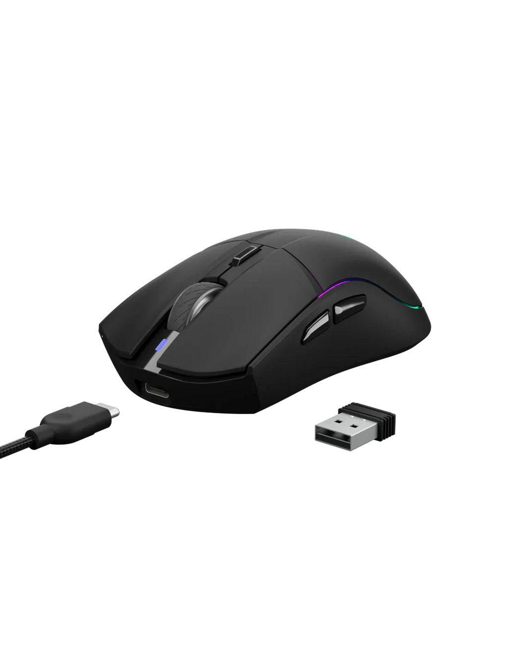 Mouse Gaming GAMDIAS HADES M3 Tri-Mode, RGB, 10000 DPI